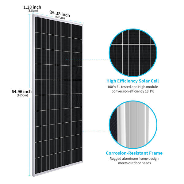Renogy 200 Watt 12 Volt Monocrystalline Solar Panel – Bossway Conversions